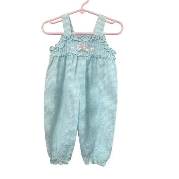 Vintage | One Pieces | Easter Vintage Baby Togs Aqua Blue Green Gingham ...